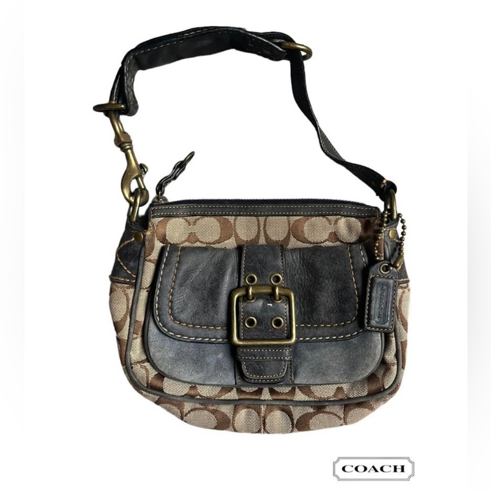 Coach Vintage Limited Edition Legacy Khaki & Blue Sue… - Gem